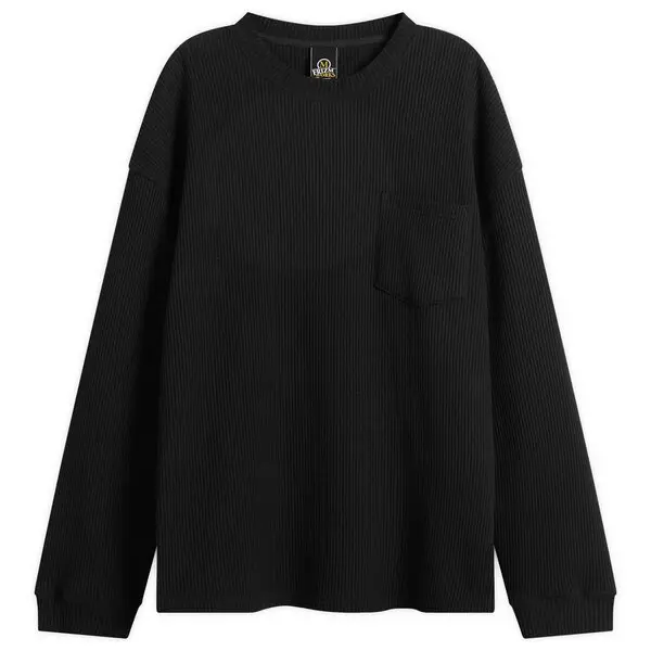 FRIZMWORKS Oversized Waffle Pocket Long Sleeve T-shirt