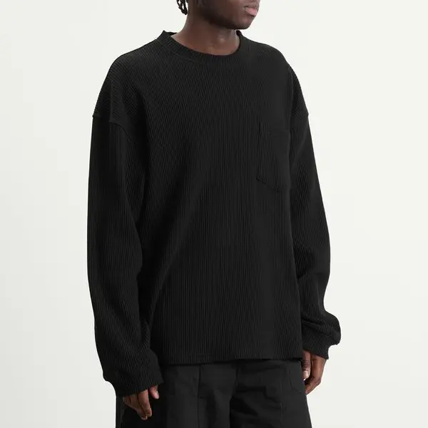 FRIZMWORKS Oversized Waffle Pocket Long Sleeve T-shirt