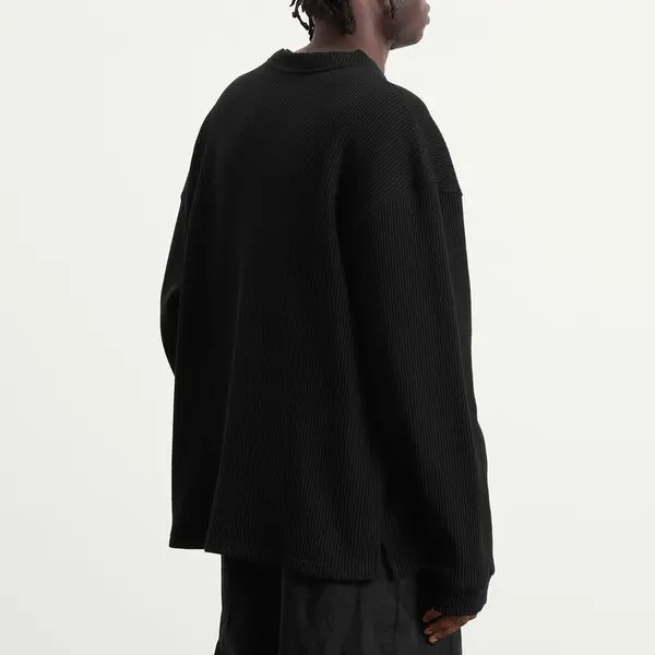 FRIZMWORKS Oversized Waffle Pocket Long Sleeve T-shirt