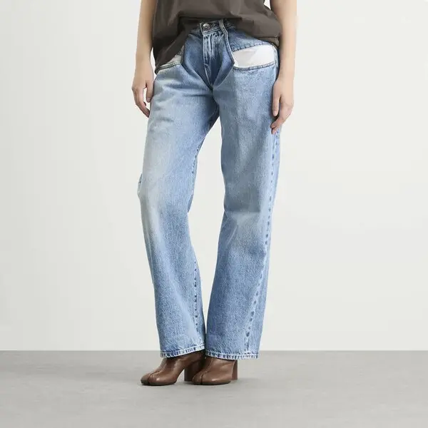 MAISON MARGIELA 5 Pockets Contrast Boyfriend Jeans