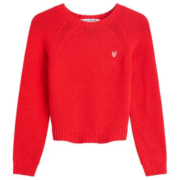 Acne Studios Koshi Socks Ribs Sweater - Bright Red