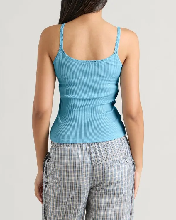 FRUITY BOOTY Lace Trim Tank Top