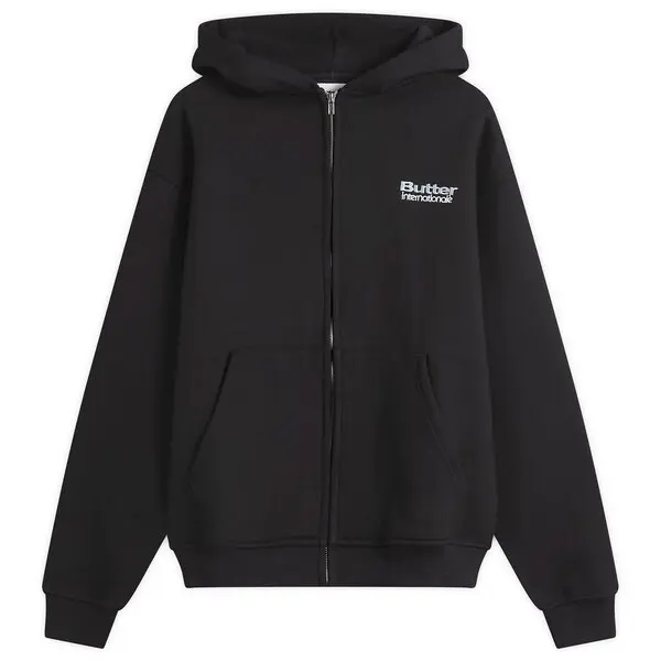 BUTTER GOODS Internationale Zip Hoodie - Black