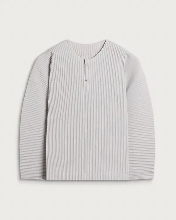 Issey Miyake Pleated Long Sleeve Top