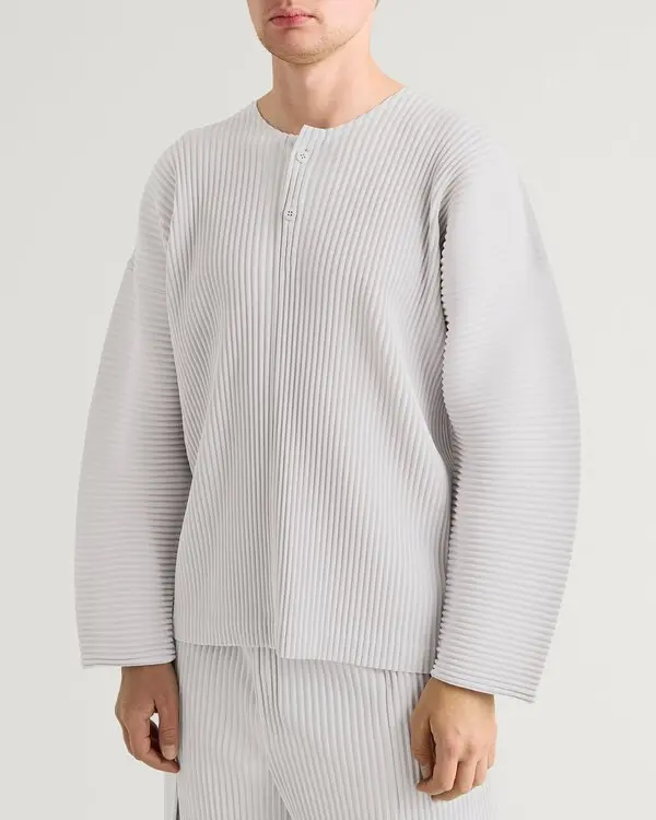 Issey Miyake Pleated Long Sleeve Top