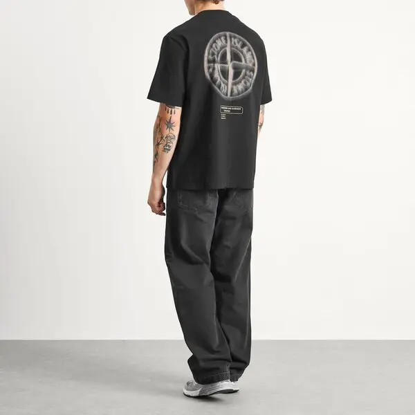 Stone Island Bleeding Numbers Compass Print T-shirt