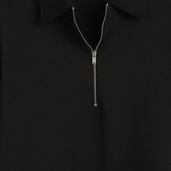 JIL SANDER Zip Shorts Sleeve Polo