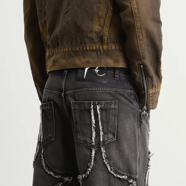 THUG CLUB Tribal Denim Jeans - Black