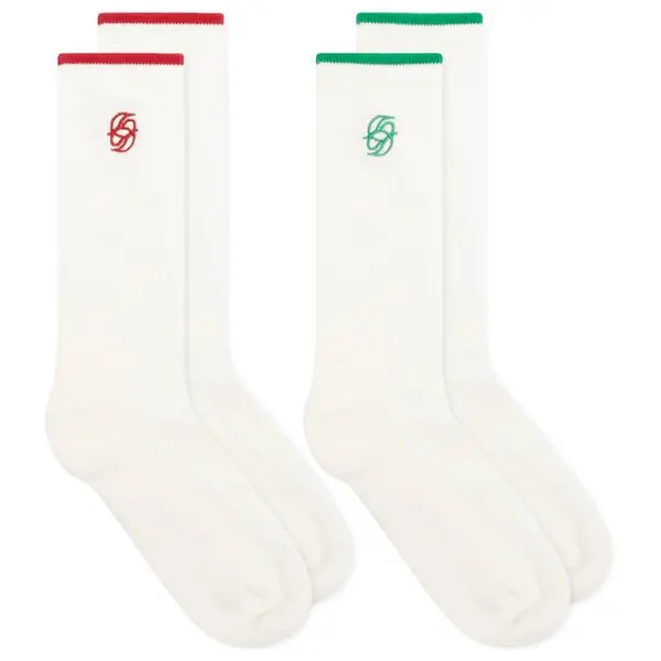 Drole De Monsieur 2-pack Logo Socks | Cotton/elastane/polyamide | End Clothing