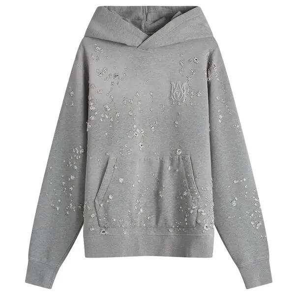 Amiri Ma Shotgun Embroidered Logo Hoodie