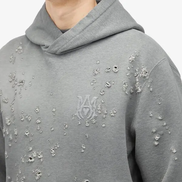 Amiri Ma Shotgun Embroidered Logo Hoodie