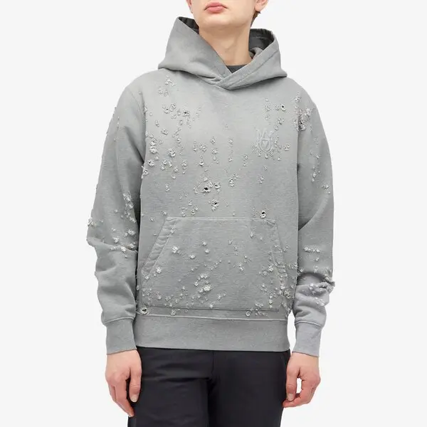 Amiri Ma Shotgun Embroidered Logo Hoodie