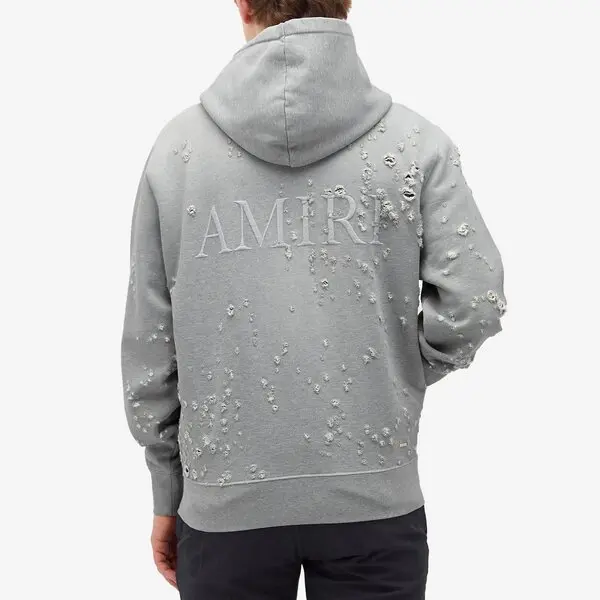 Amiri Ma Shotgun Embroidered Logo Hoodie