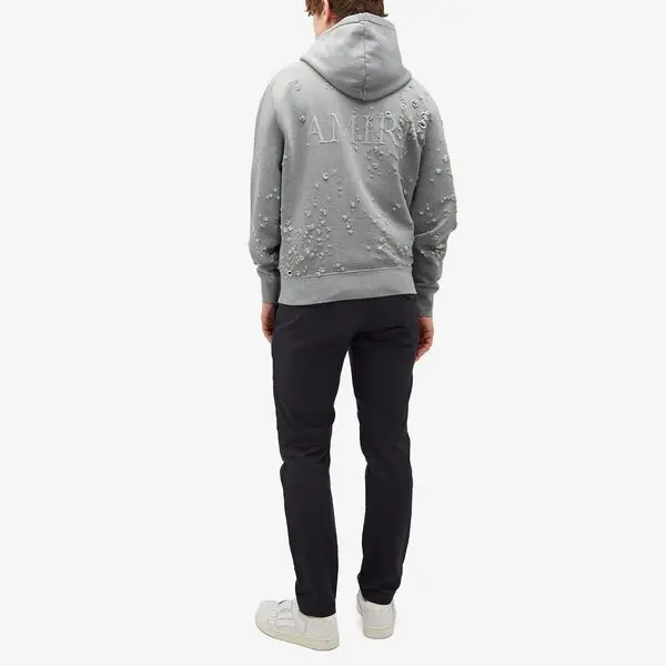 Amiri Ma Shotgun Embroidered Logo Hoodie