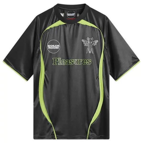 PLEASURES X Boiler Room Aqua Soccer Jersey T-shirt