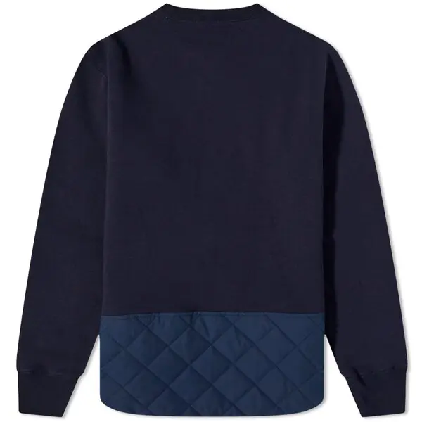 Comme Des Garçons Quilt Hem Crew Sweatshirt
