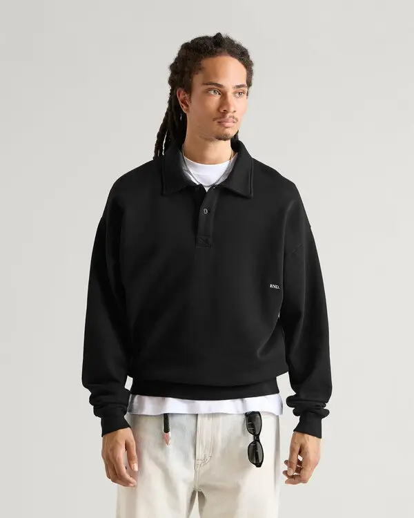 END. Signature Fleece Polo Sweatshirt