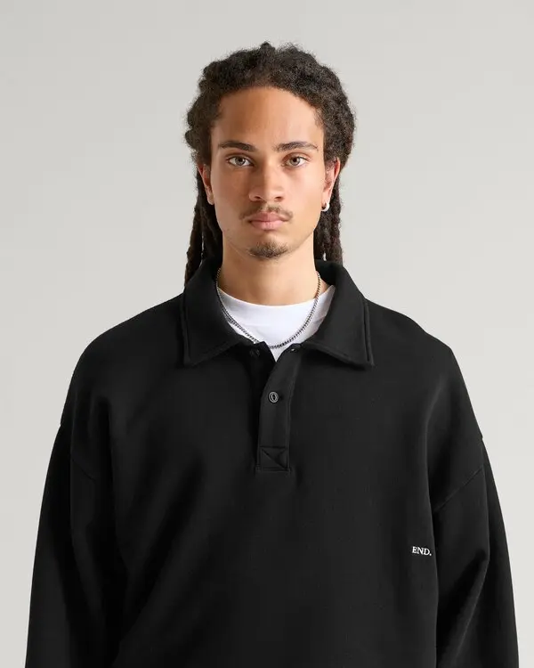END. Signature Fleece Polo Sweatshirt