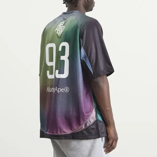 A BATHING APE Tie Dye Football Jersey T-shirt