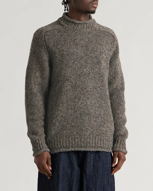 PITTARI Findhorn Donegal Roll Collar Jumper