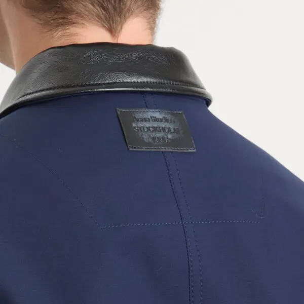 Acne Studios Opado Double Cotton Satin Jacket - Navy