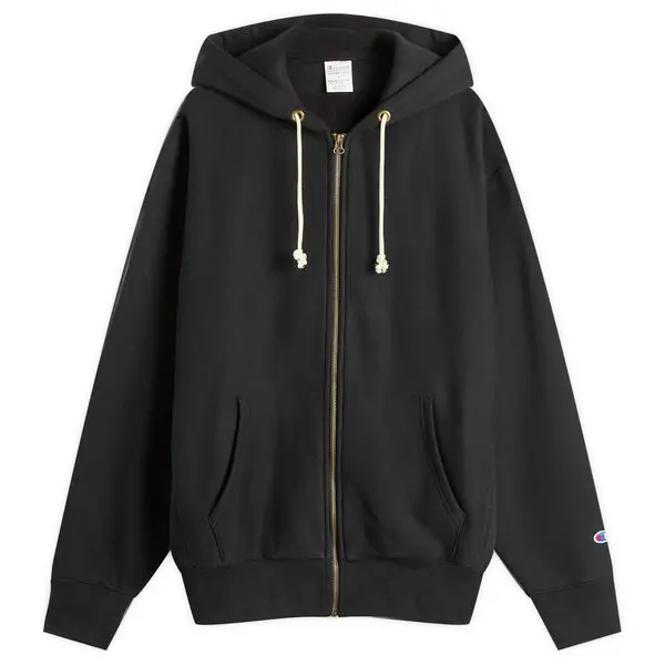 Champion Reverse Weave Fleece Zip Hoodie - Black