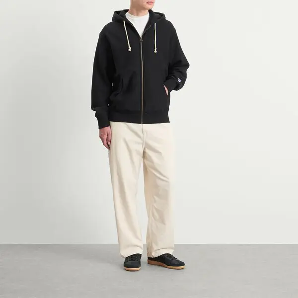 Champion Reverse Weave Fleece Zip Hoodie - Black