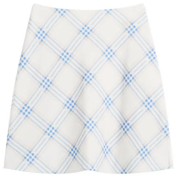 KIJUN Essential Check Mini Skirt - Blue