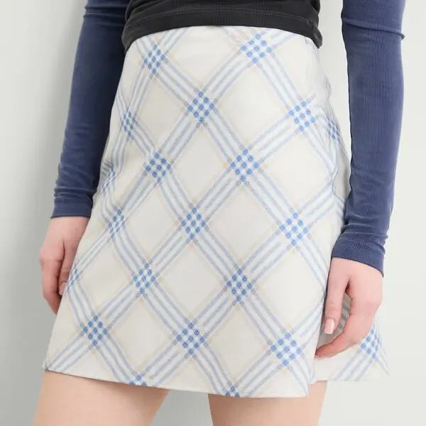 KIJUN Essential Check Mini Skirt