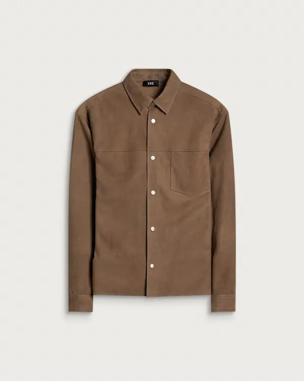 END. Task Suede Leather Shirt