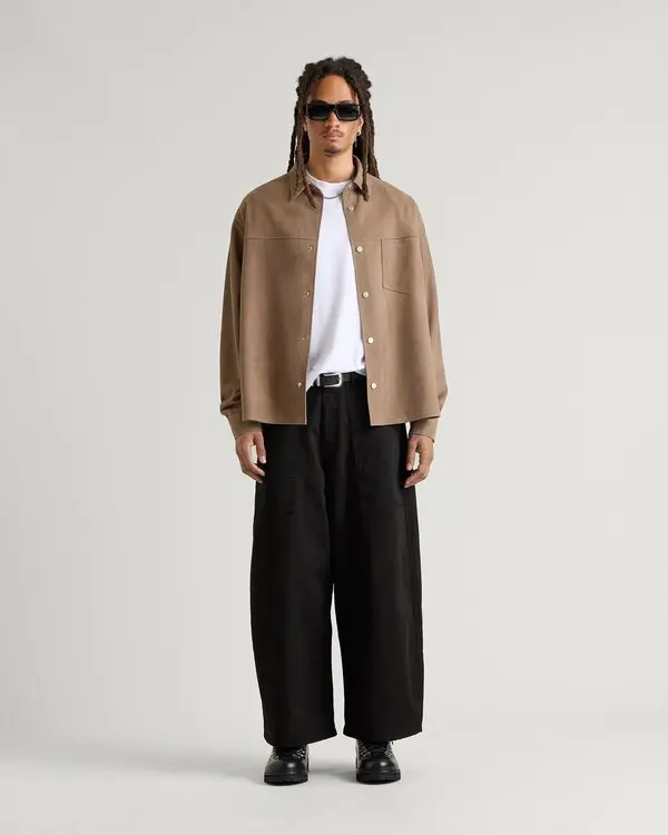 END. Task Suede Leather Shirt