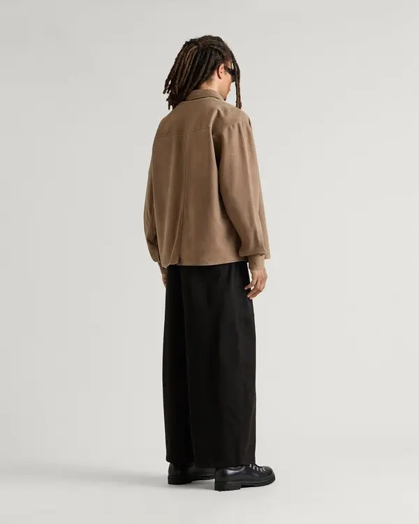 END. Task Suede Leather Shirt
