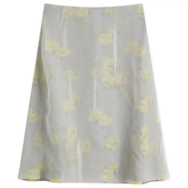 Acne Studios Iranee P Vintage Rose Skirt - Yellow/grey