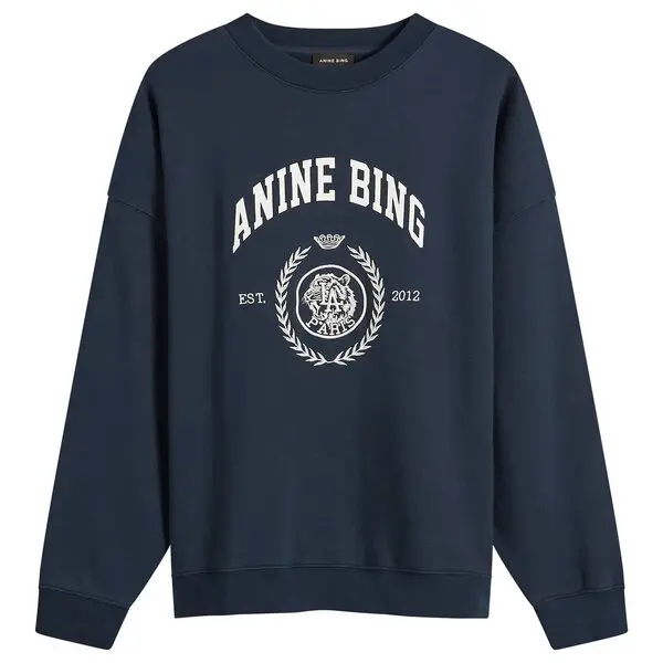 ANINE BING Miles Collegiate Sweatshirt - Navy