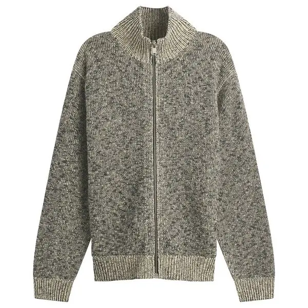 JIL SANDER Speckled Mouline Zip Up Jumper