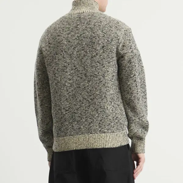 JIL SANDER Speckled Mouline Zip Up Jumper