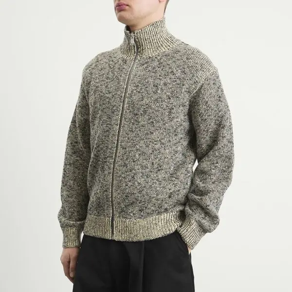 JIL SANDER Speckled Mouline Zip Up Jumper