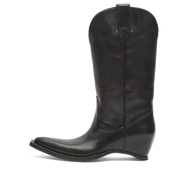 MAISON MARGIELA Heel-less Western High Boots - Black