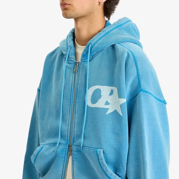 COLE BUXTON Cb Star Distressed Pocket Zipped Hoodie