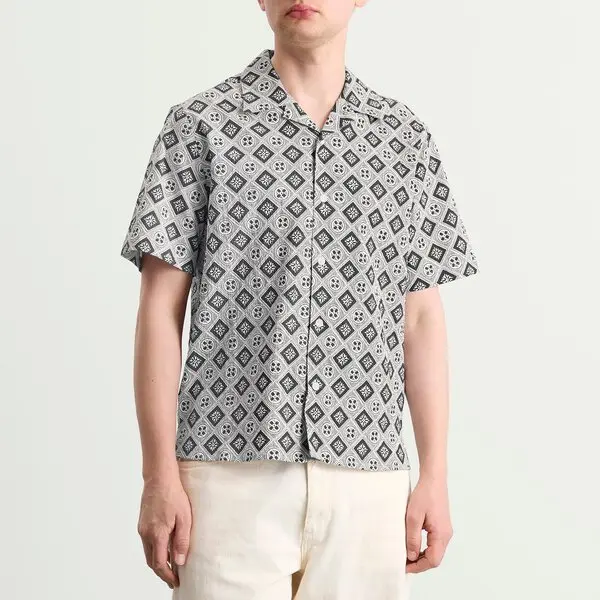 WAX LONDON Didcot Tile Print Vacation Shirt