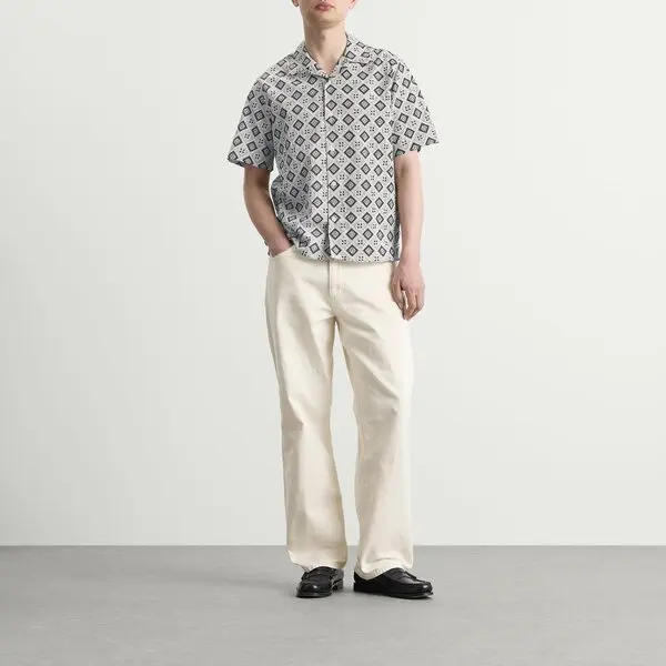 WAX LONDON Didcot Tile Print Vacation Shirt