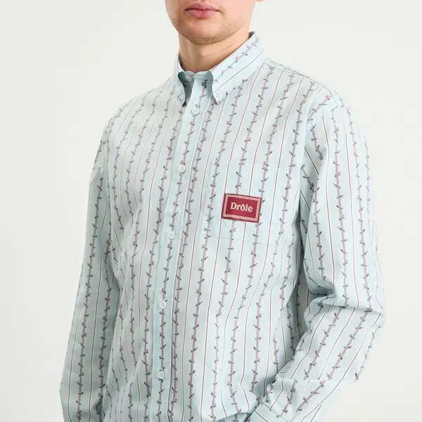 Drole De Monsieur Stripe Logo Shirt