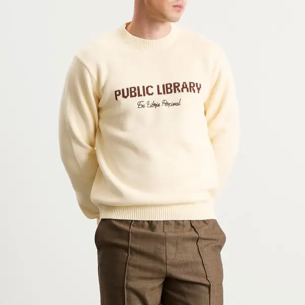 PERCIVAL Public Library Knitted Crew Jumper