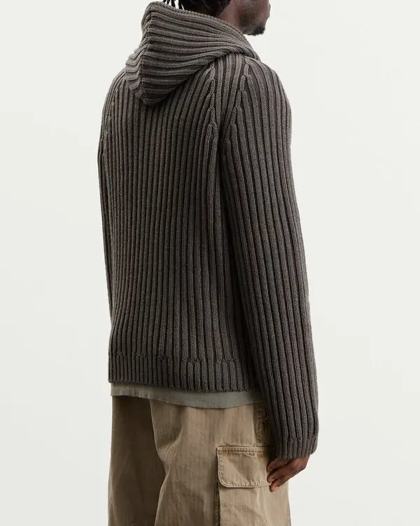 Our Legacy Stripe Dry Merino Wool Level Hood