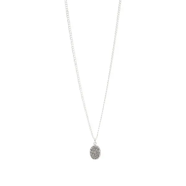 MAPLE Floral Pendant & Chain Necklace - Silver