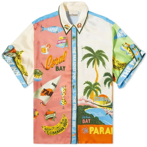 ALEMAIS Alémais Paradiso Silk Shirt | 100% Silk | End Clothing