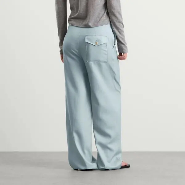 Auralee Wool Herringbone Cargo Pants