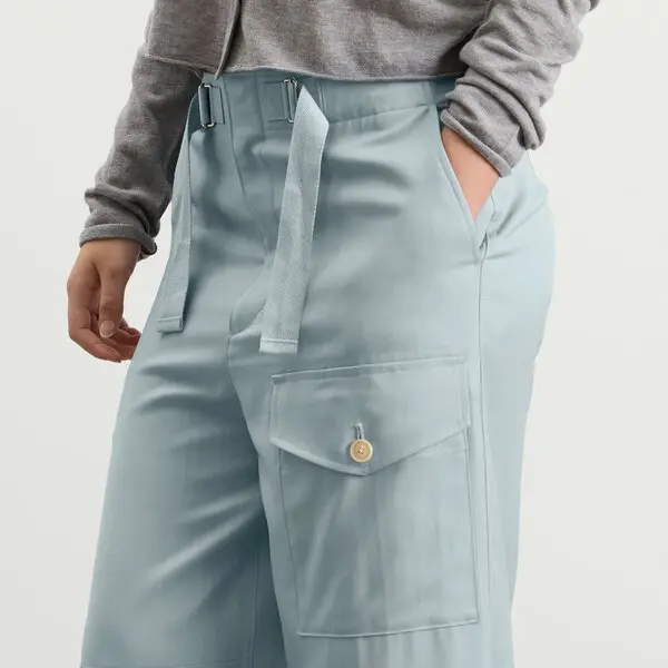 Auralee Wool Herringbone Cargo Pants