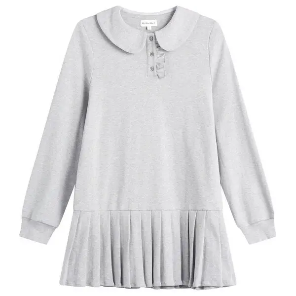 MY MUM MADE IT Polo Mini Long Sleeve Pleat Dress