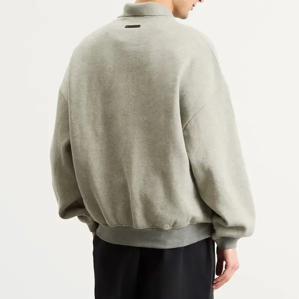 Fear Of God Signature 90s Polo Sweatshirt - Concrete Heather